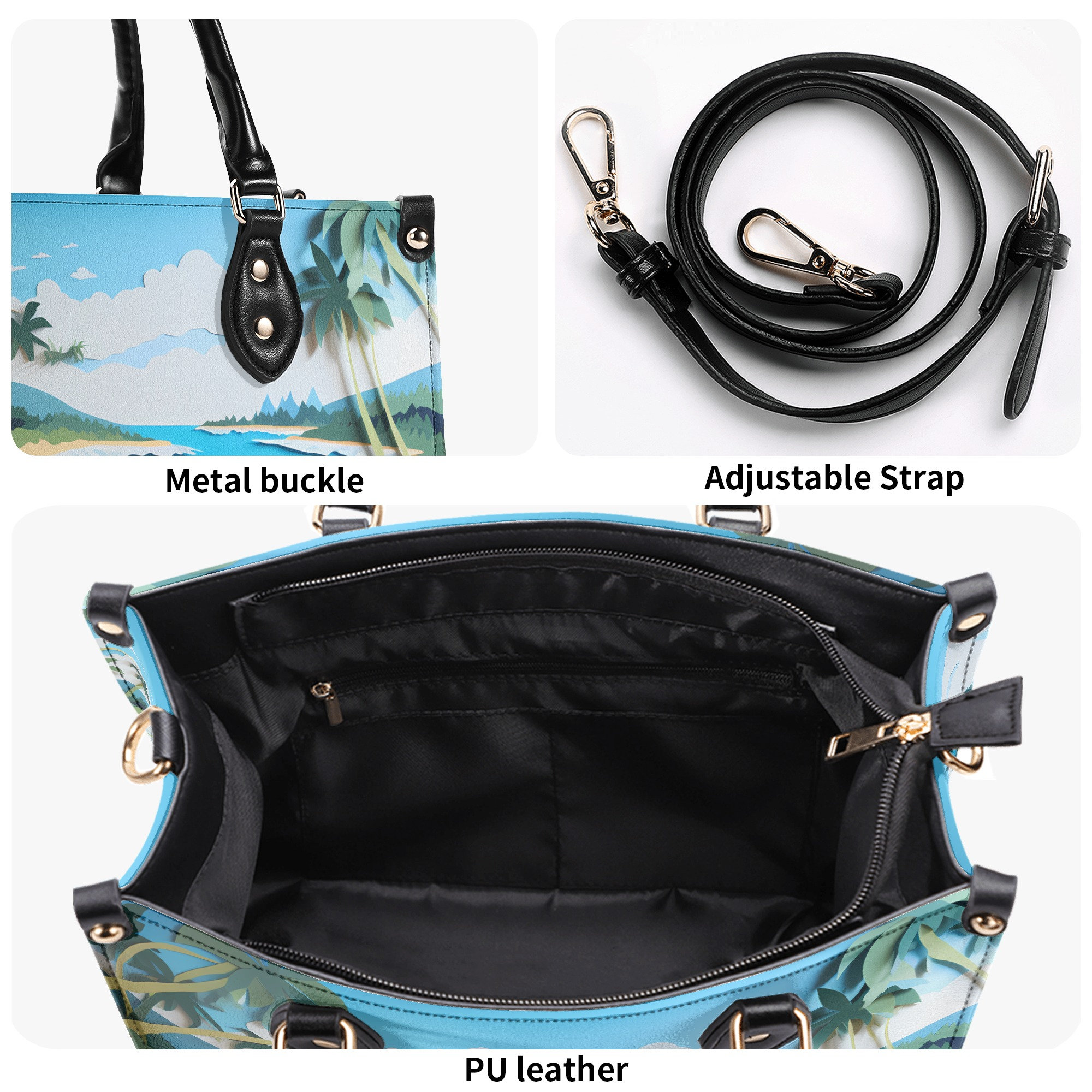 Tropical Beach Purse, Island-inspired Handbag, Vibrant Summer Fashion ...