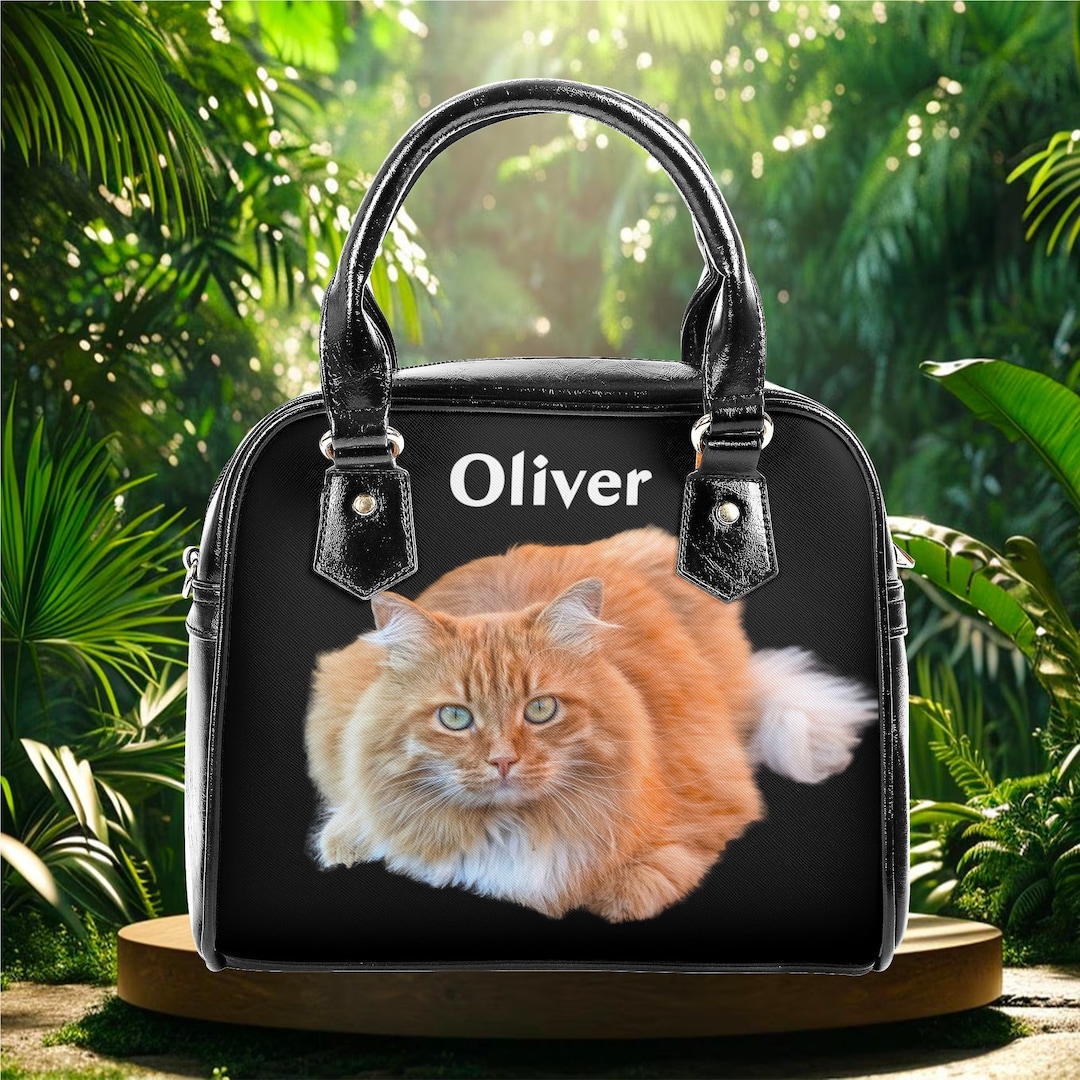 Personalized Pet Handbag, Custom Photo Pet Purse, Dog Mom Handbag, Cat ...