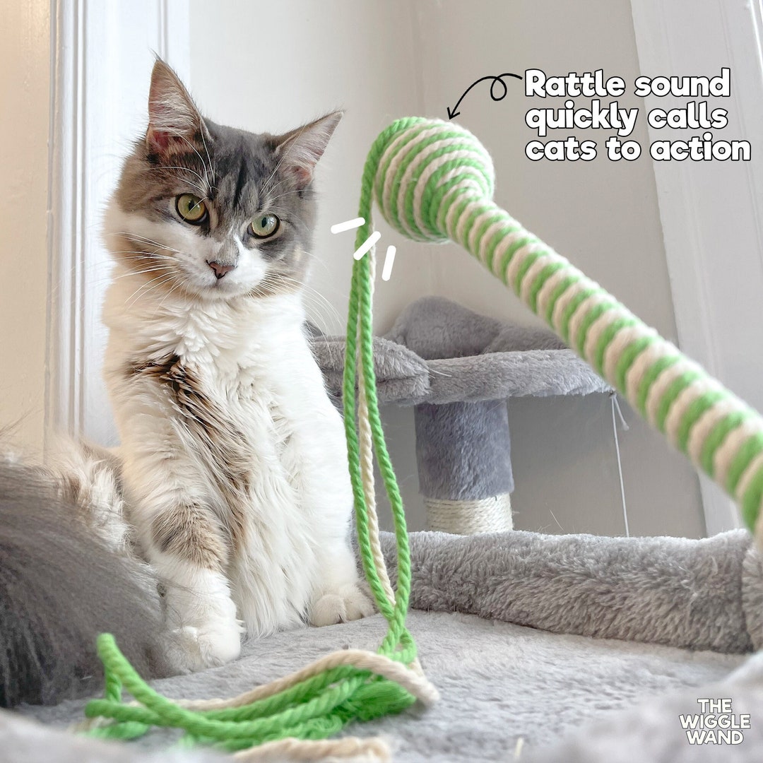 SALE the Wiggle Wand™ Cat Toy, 2023 Version WITH RATTLE, Interactive ...