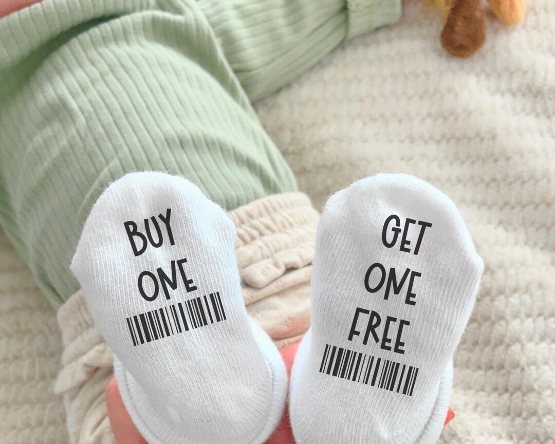 Funny Twin Infant Socks, Buy One Get One Free Bar Code Infant Socks ...