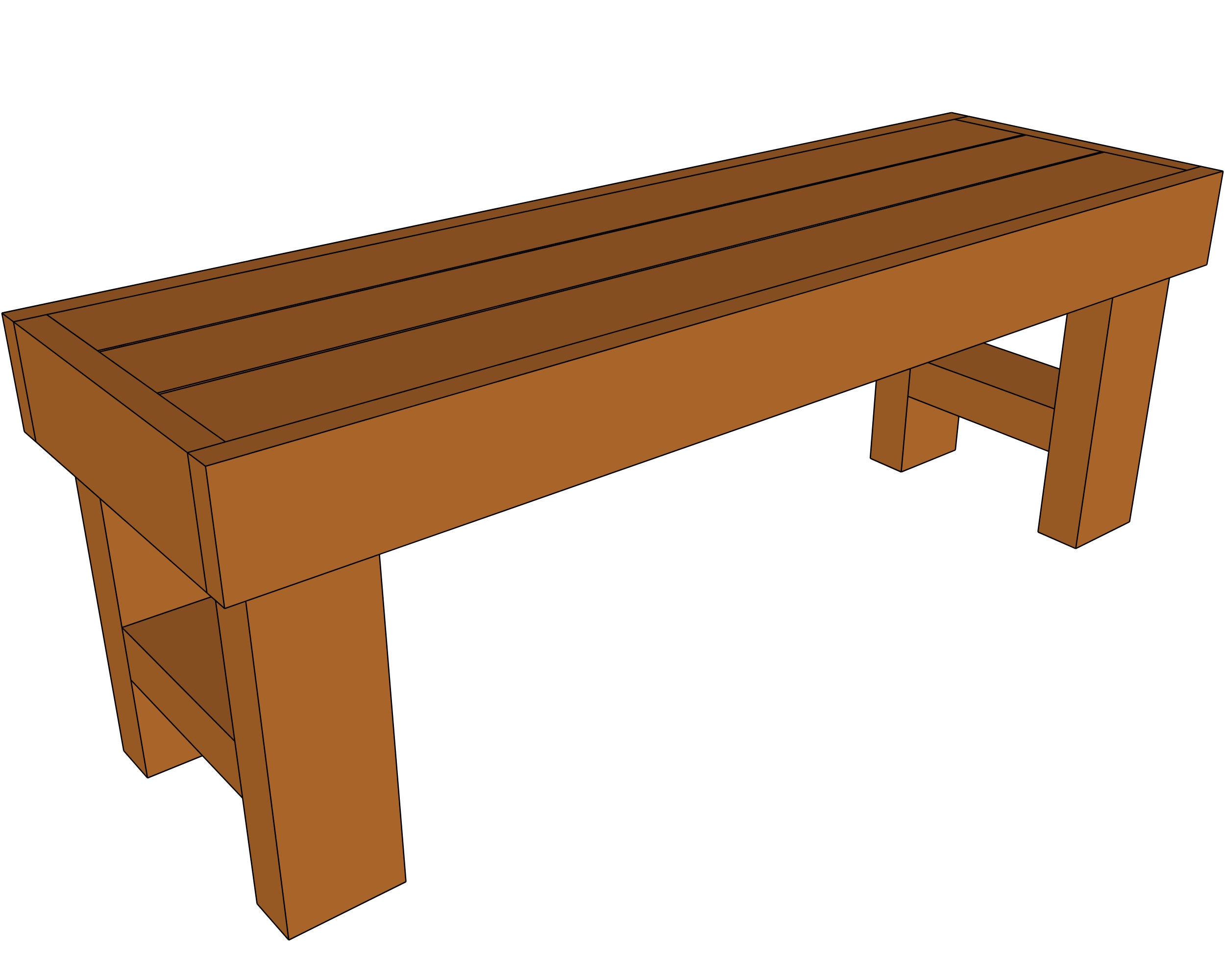Simple Bench Plans/outdoor Furniture/diy - Etsy
