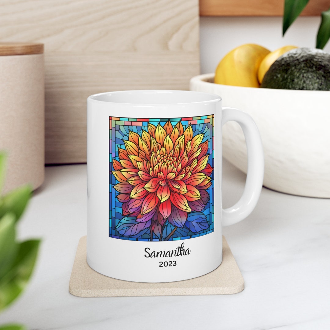 November Personalized Birth Month Flower Mug, Gift for Her, Gift ...