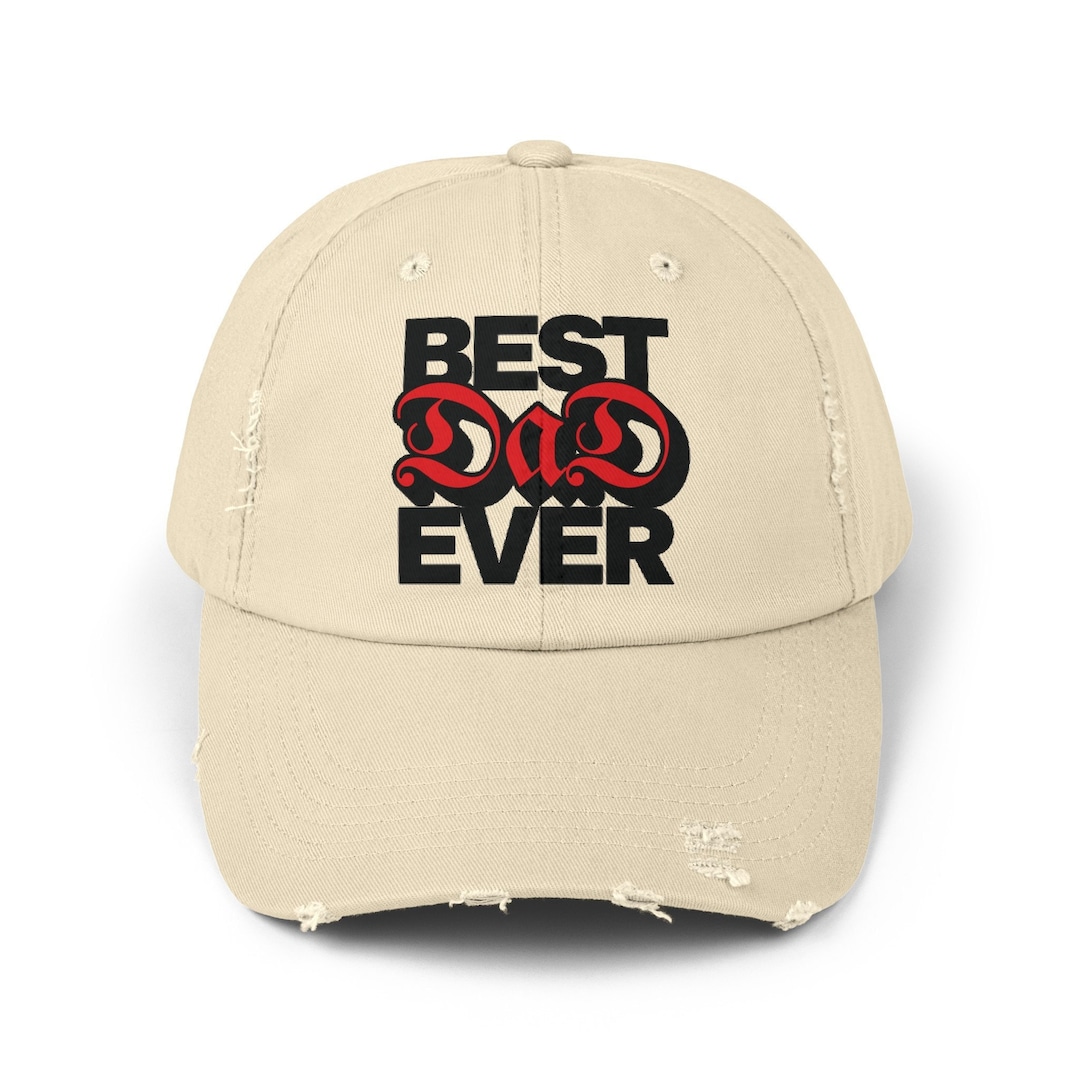 Best Dad Ever Distressed Cap, Father's Day Gift, New Dad Gift ...