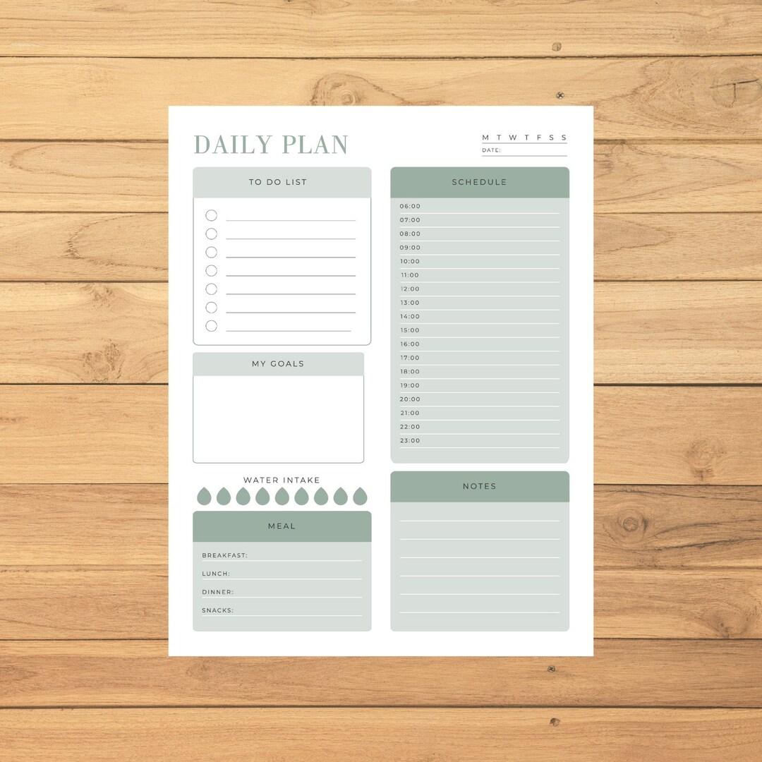 Minimalist Printable Daily Planner Personal Planner Daily to - Etsy