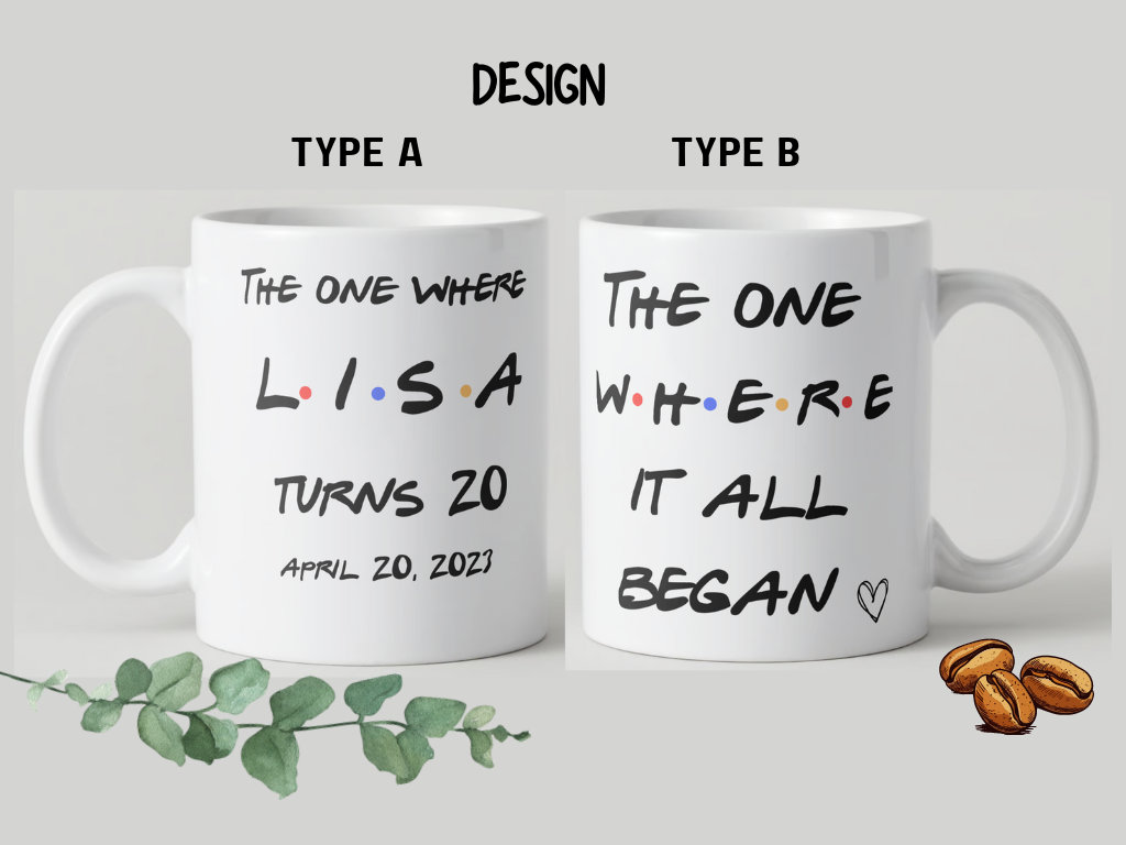 The One Where Friends Mug, Custom Text Friends Coffee Mug, Personalized ...