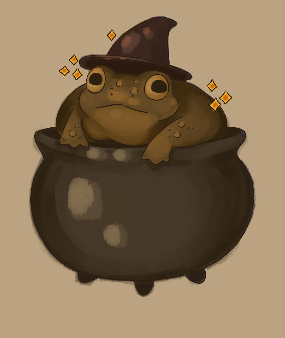 Frog in a Cauldron - Etsy