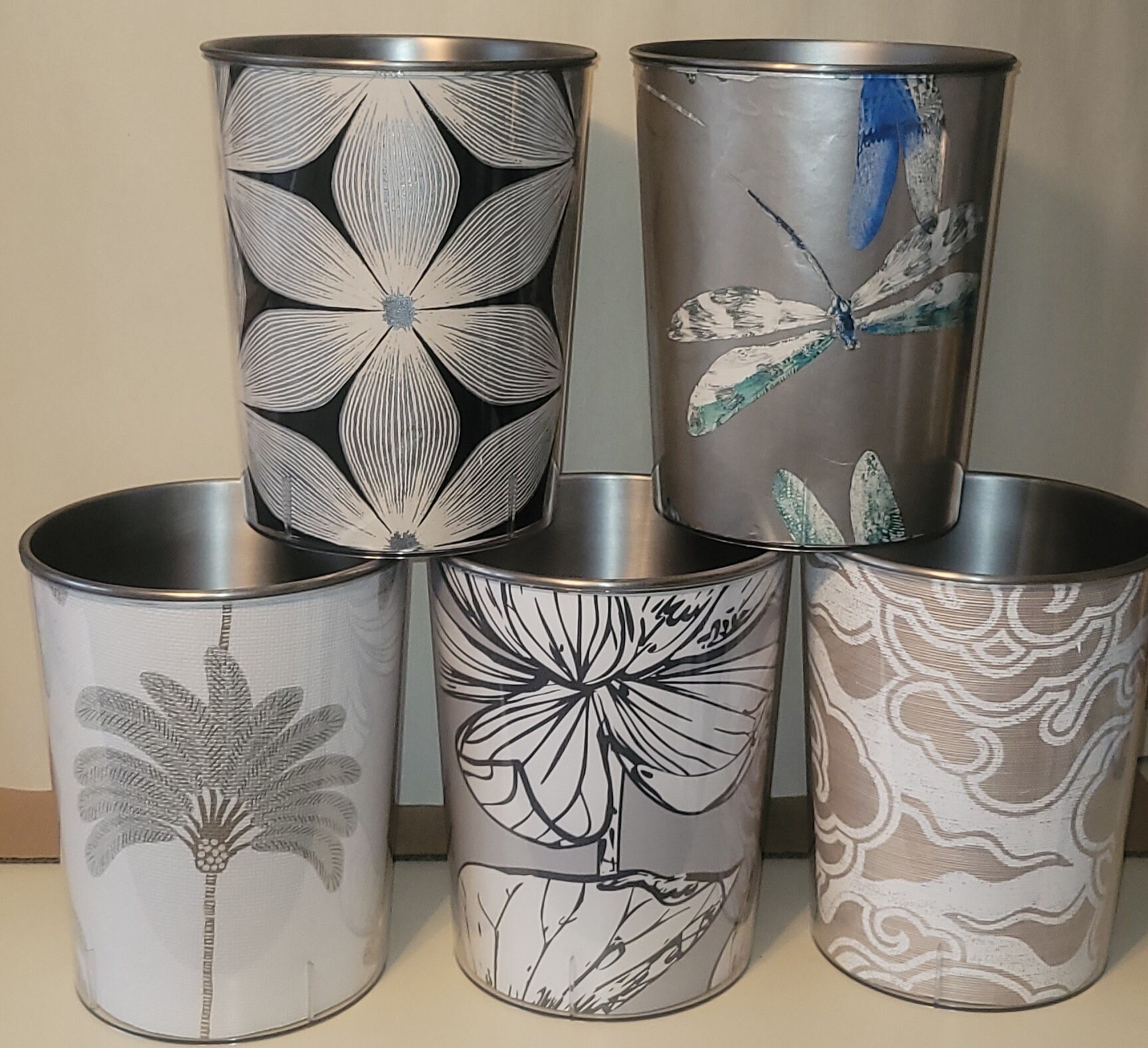 The Forever Can, Wallpaper Wastebasket, Decorative Trashcan, Custom DIY ...