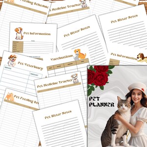 Pet Planner, Pet Health Record, Pet Care Binder, Pet Sitting Rooms, Dog ...