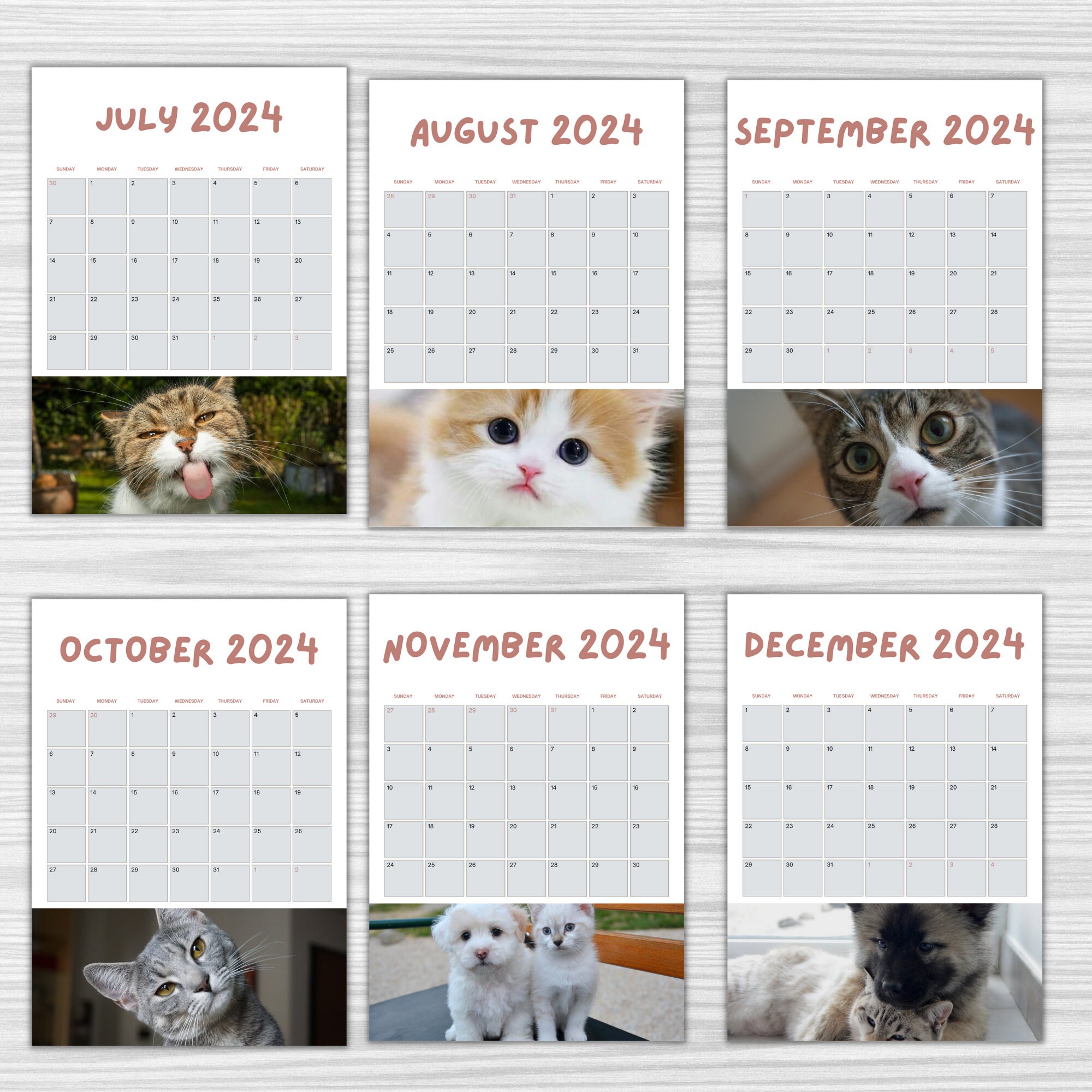 Pet Themed Planner, Pet Themed Calender Planner, Calender Planner ...