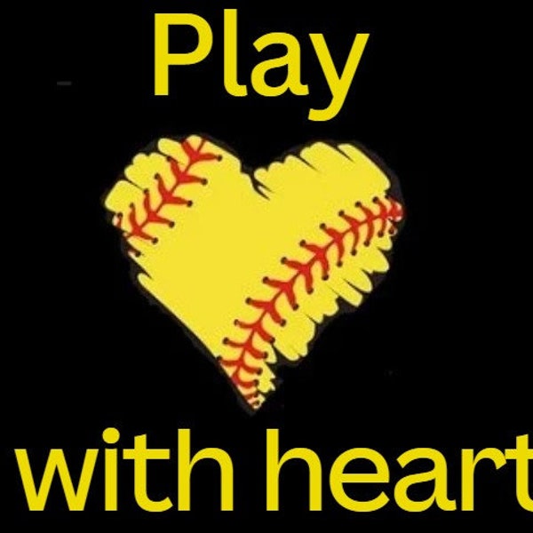 Softball Heart - Etsy