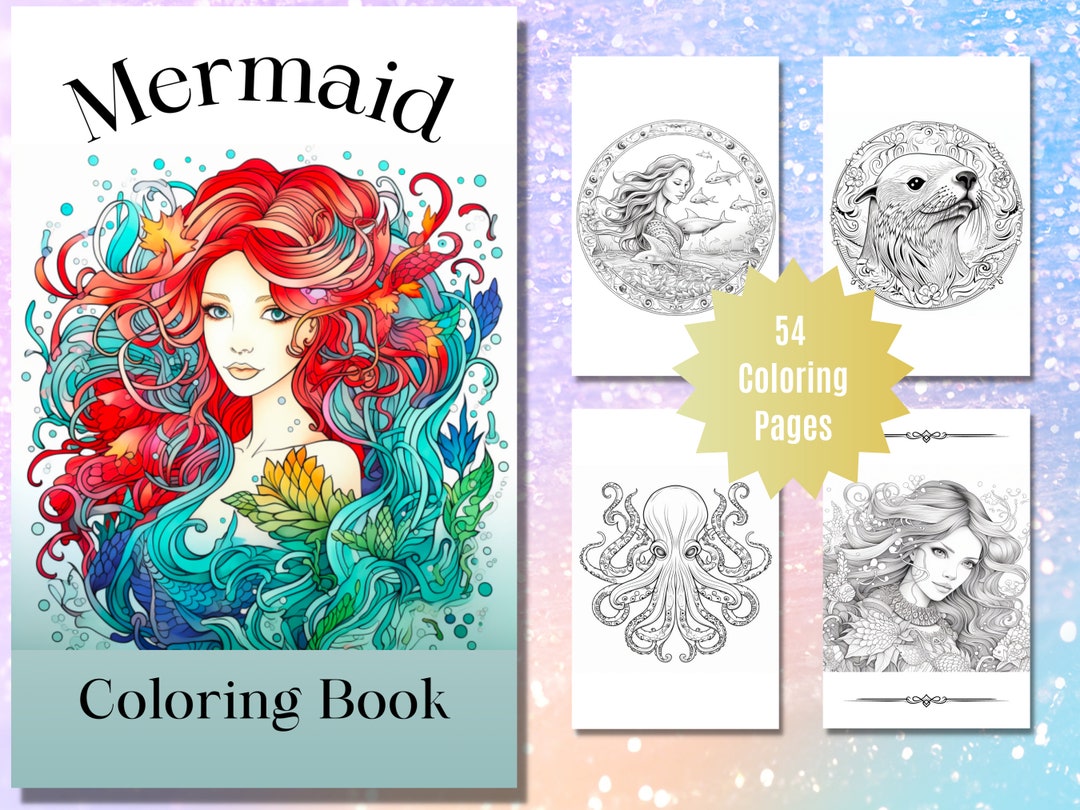 Mermaid Coloring Pages Mandala Coloring Book Pages Coloring Sheets ...
