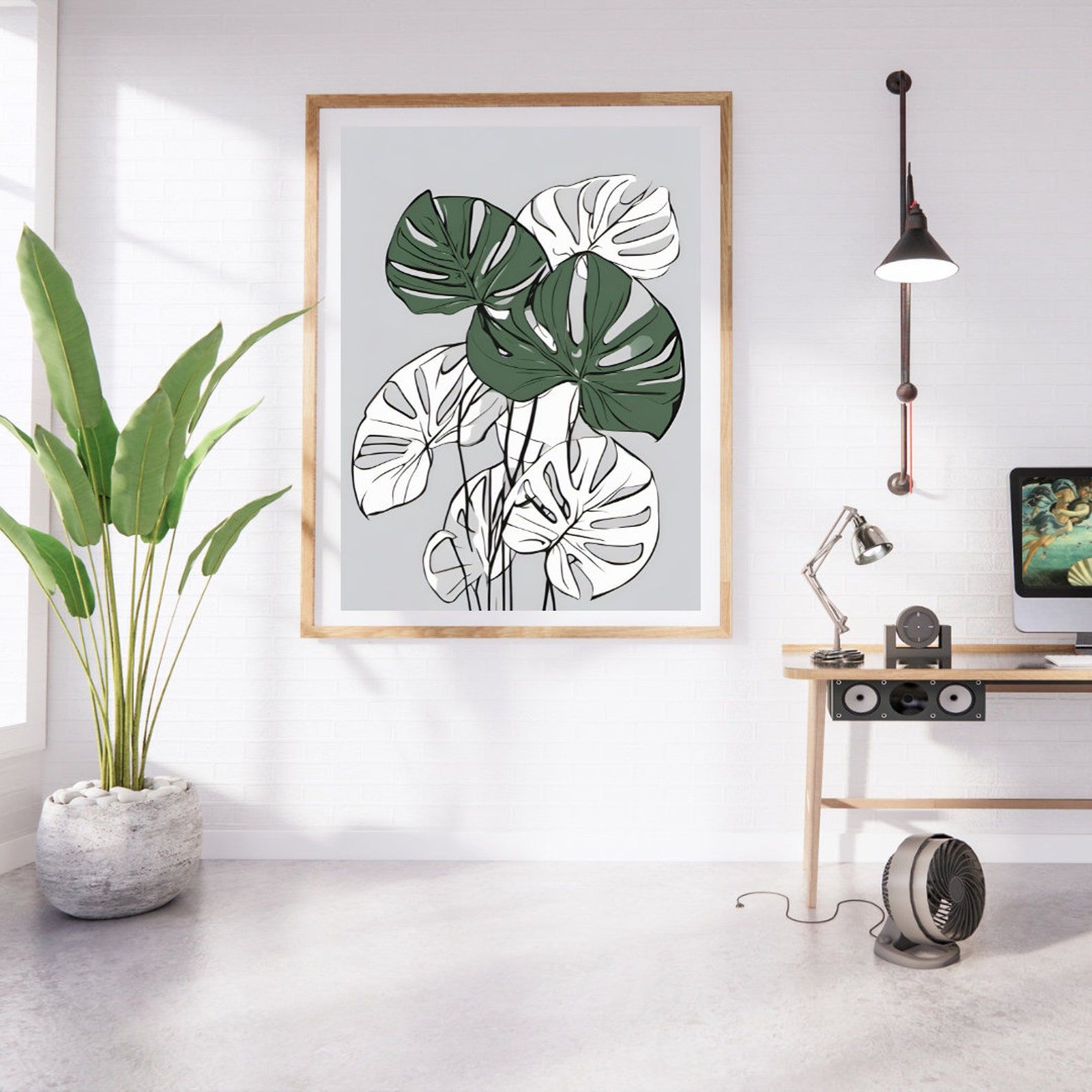 Monstera Plant Art Greenery Wall Decor Botanical Poster - Etsy