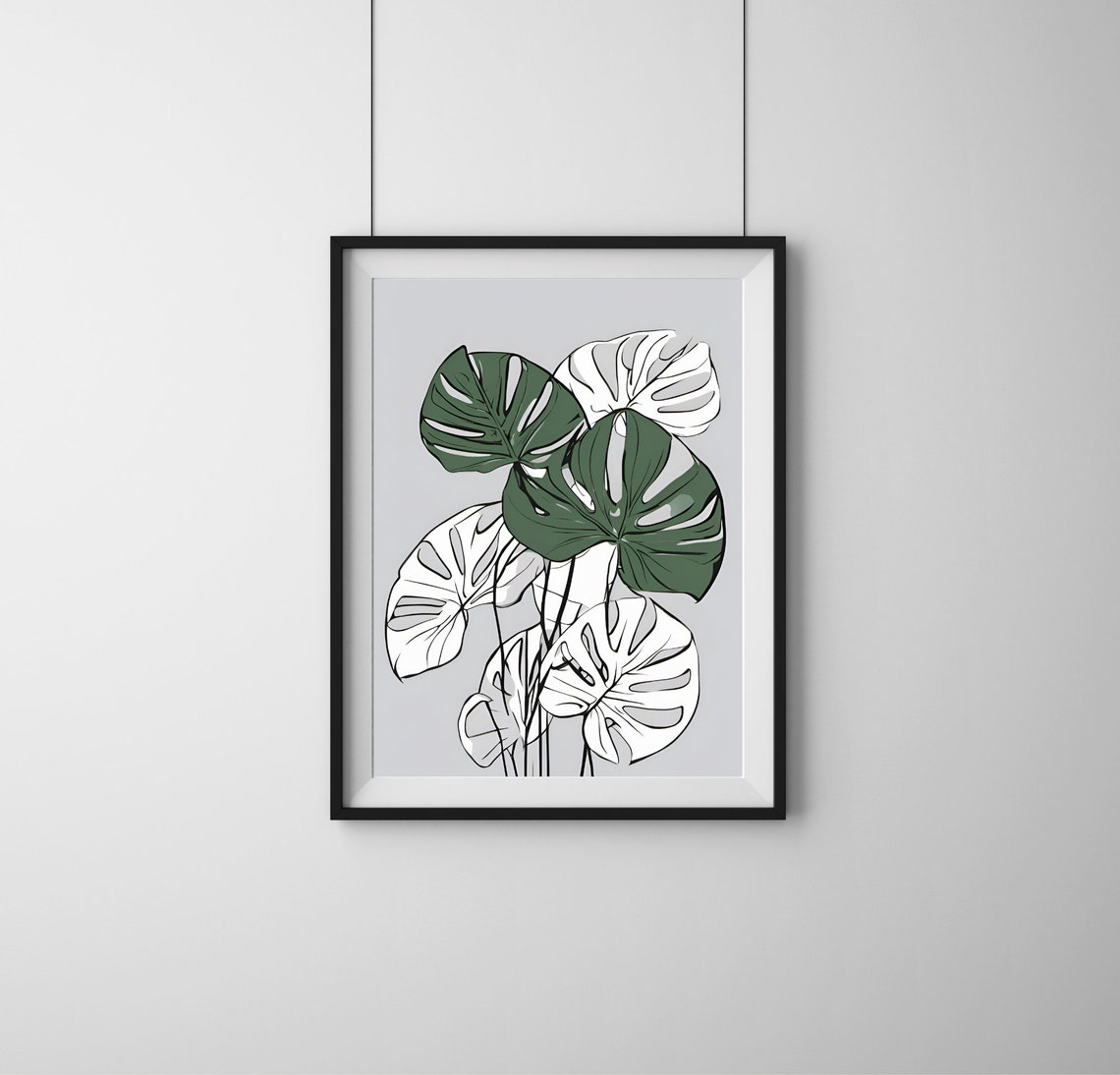 Monstera Plant Art Greenery Wall Decor Botanical Poster - Etsy