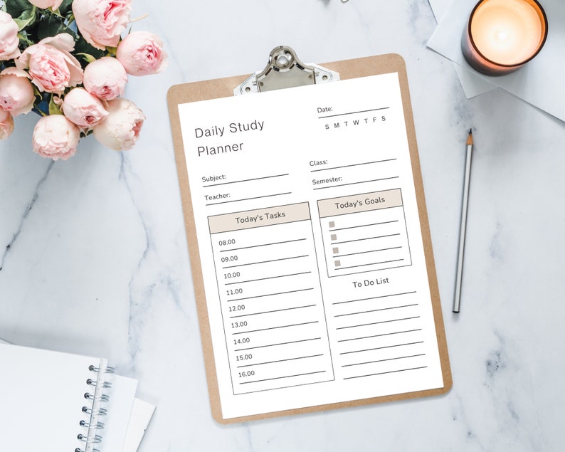 Printable Study Planner, Study Tracker, Assignment Organizer, Homework ...