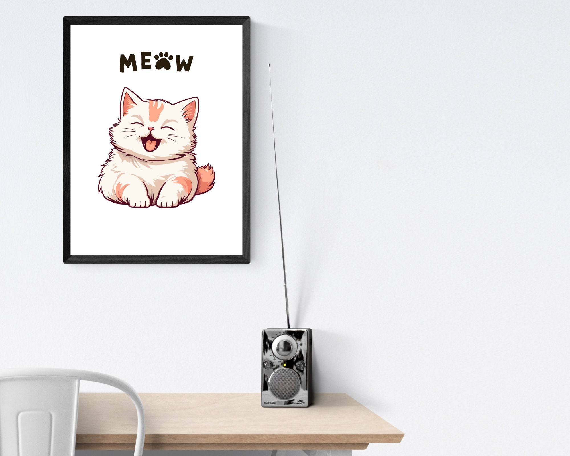 Kitten Wall Art Print, Cat Poster, Cute Kitten Decor, Nursery Wall Art ...