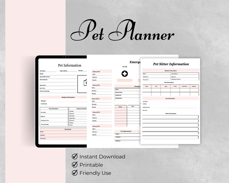 Printable Daily Pet Planner, Stay Organized and Achieve Your Pet ...