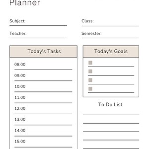 Printable Study Planner, Study Tracker, Assignment Organizer, Homework ...
