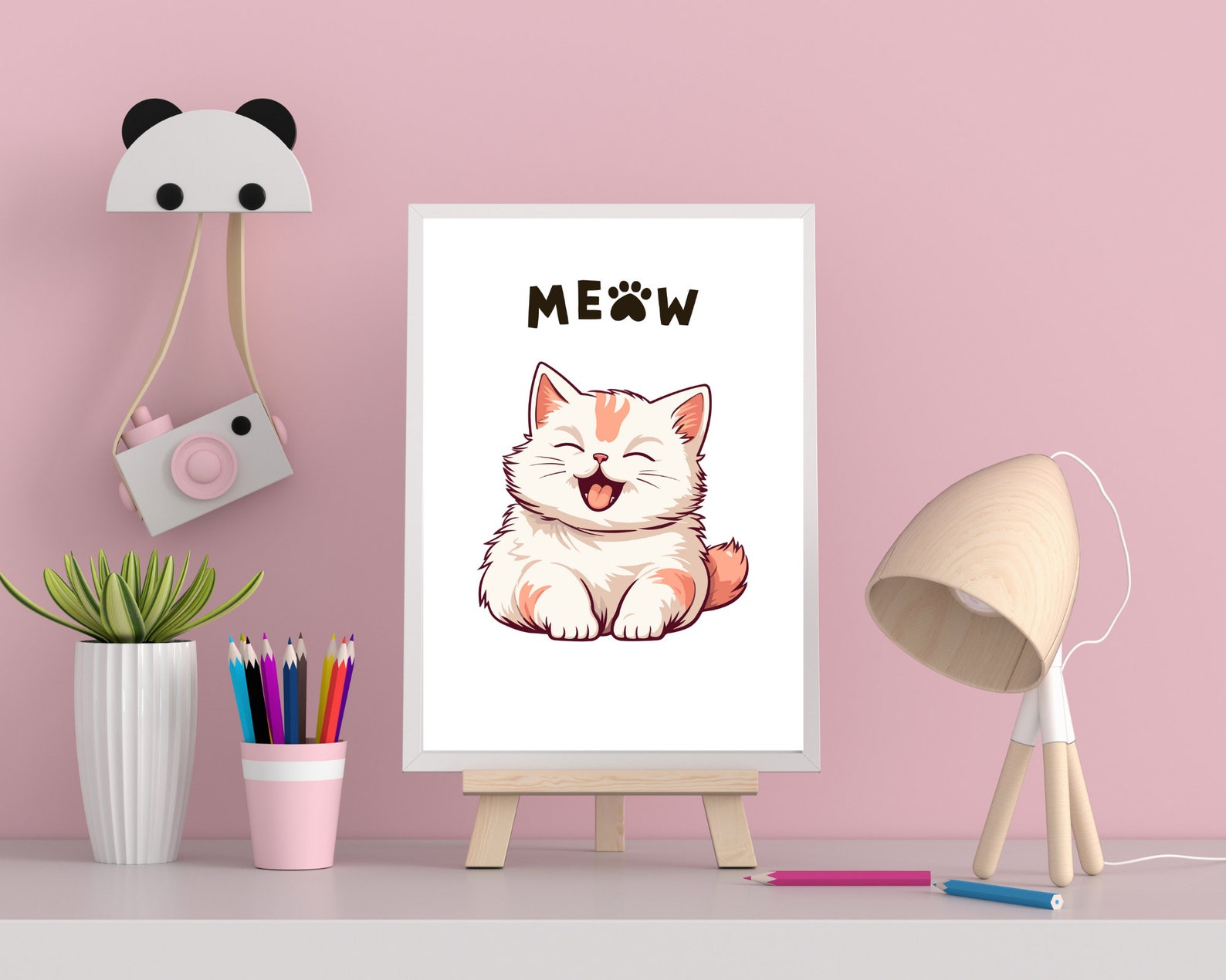 Kitten Wall Art Print, Cat Poster, Cute Kitten Decor, Nursery Wall Art ...