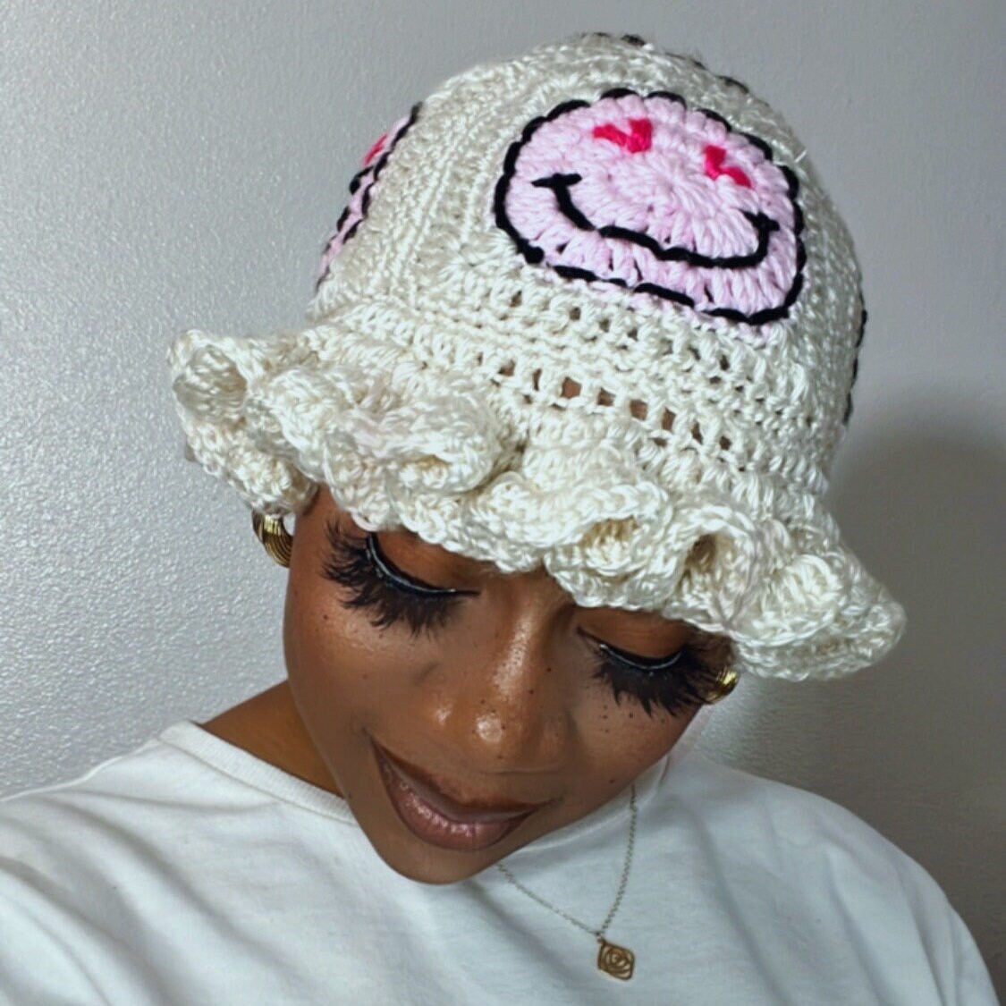 Heart Eyes Crochet Bucket Hat - Etsy