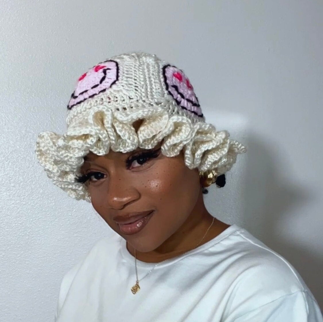 Heart Eyes Crochet Bucket Hat - Etsy