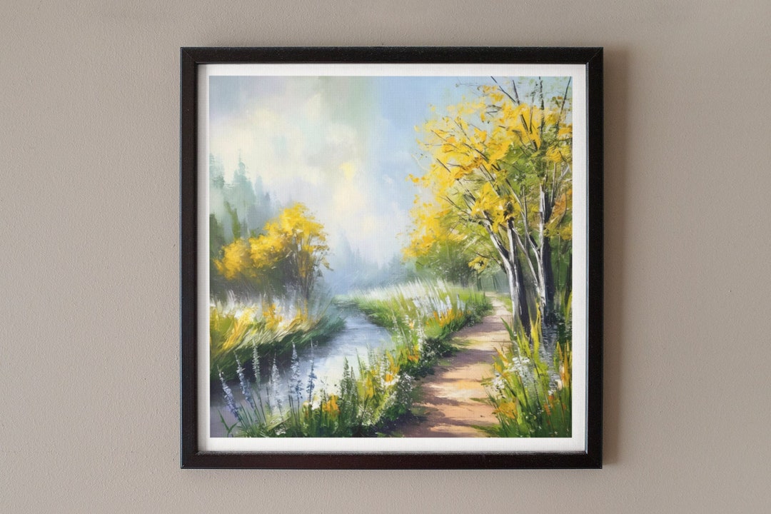 Divergent Path, Landscape, Watercolor Digital Wall Art, Digital ...