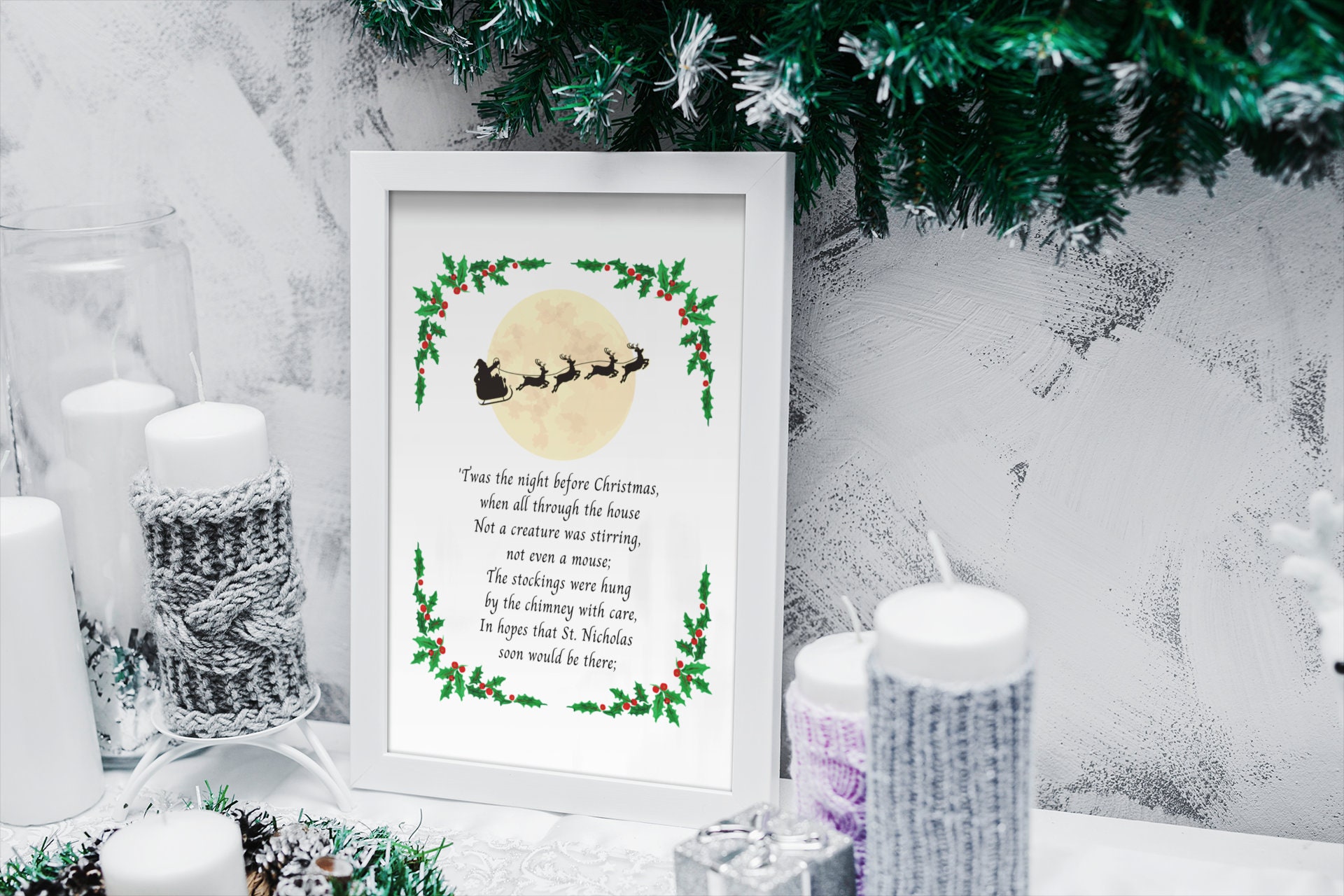 The Night Before Christmas, Christmas Printable, Home Decor, Happy ...