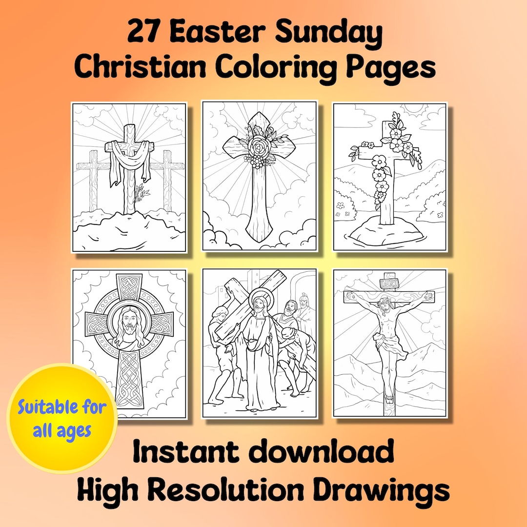 Easter Sunday Coloring Pages, Religious Coloring Pages, Printable ...