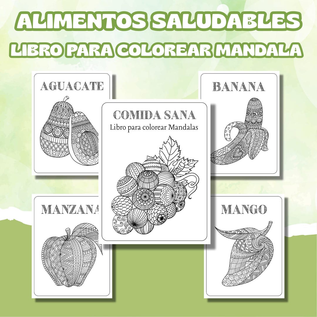 13 Spanish Language Mandala Coloring Pages, Adult Printables, Instant ...