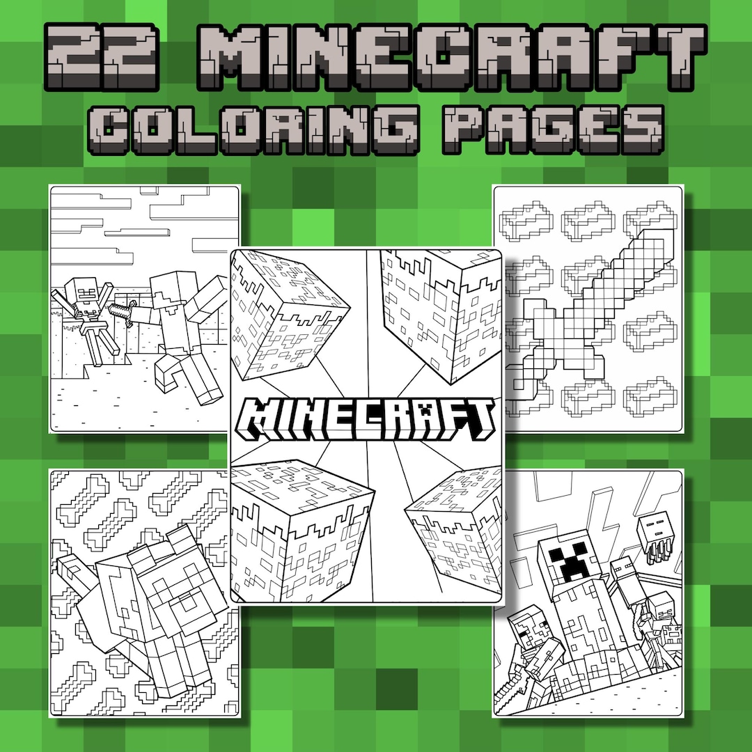 22 Printable Minecraft Inspired Coloring Pages for Kids, Minecraft ...