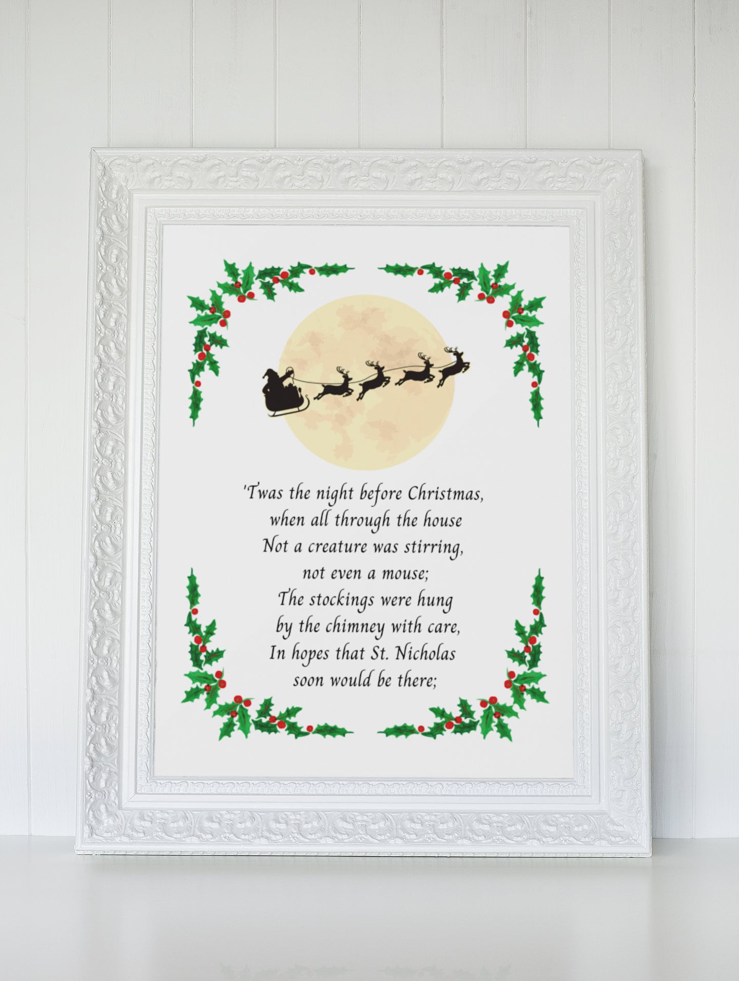 The Night Before Christmas, Christmas Printable, Home Decor, Happy ...