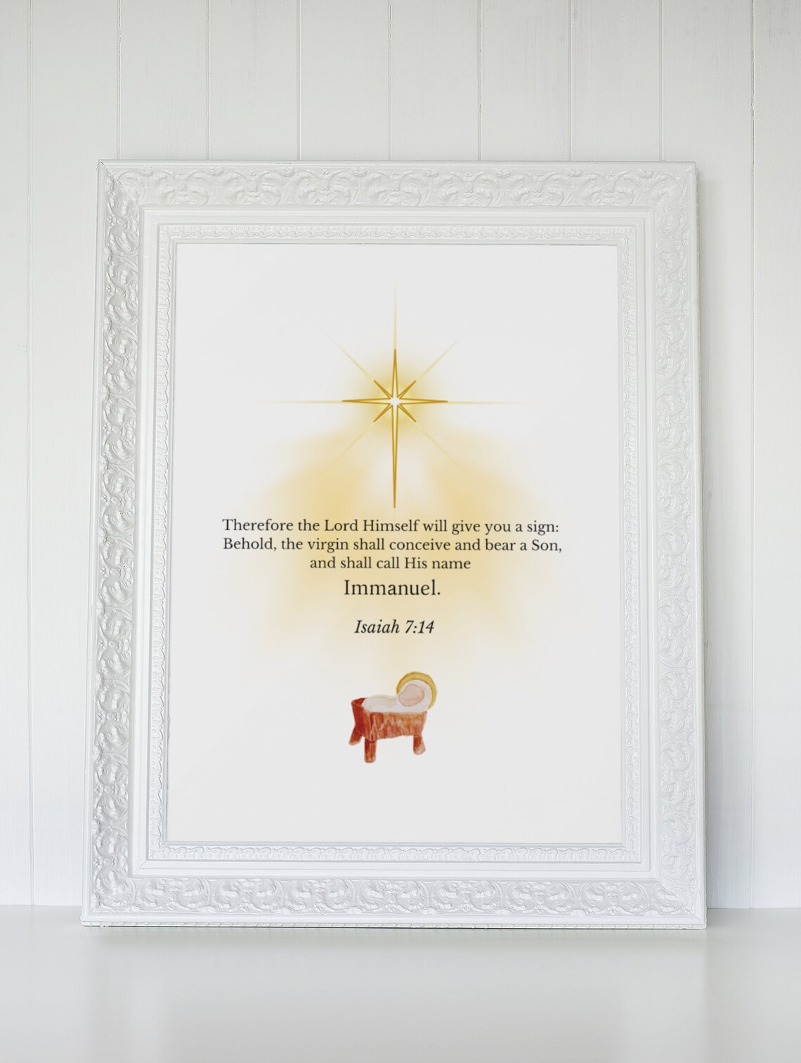 Christmas Printable, Isaiah 7:14, Immanuel Verse, Home Decor, Happy ...