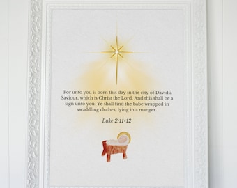Christmas Printable, Isaiah 7:14, Immanuel Verse, Home Decor, Happy ...