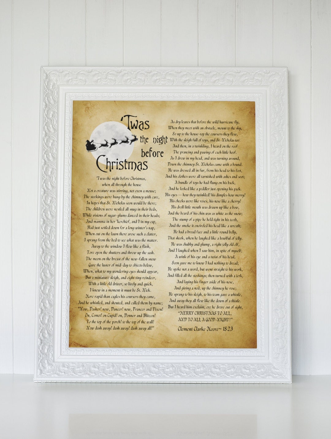 The Night Before Christmas, Christmas Printable, Home Decor, Happy ...