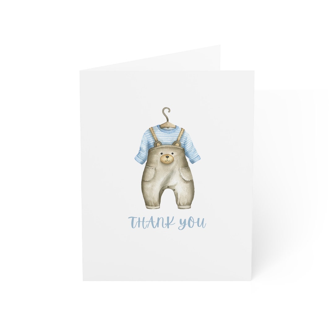 Baby Boy Thank You Cards, Baby Shower Thank You Cards, Baby Boy ...