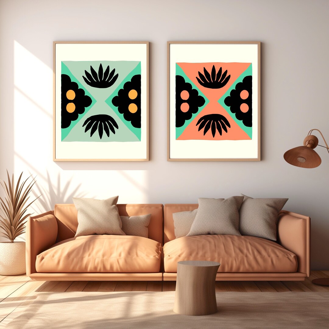 Colorful Folk Art, Abstract Textile Design Art, Colorful Boho Gallery ...
