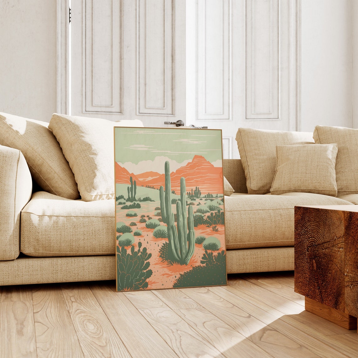 CACTUS Art, Cactus Print Poster, Modern Western Farmhouse Decor ...