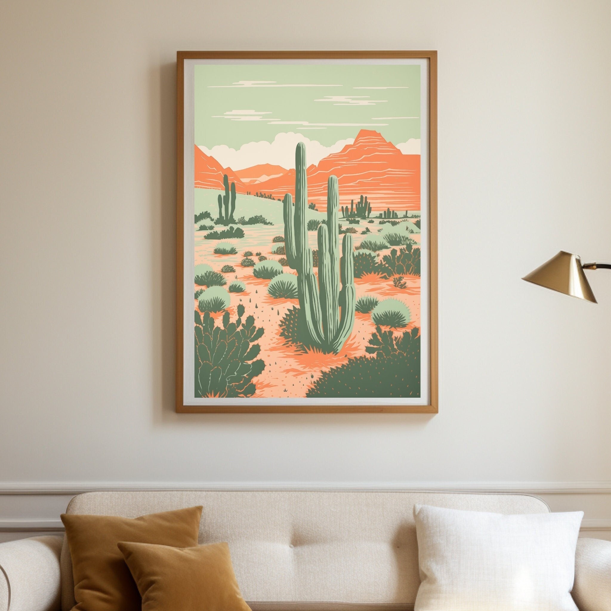 CACTUS Art, Cactus Print Poster, Modern Western Farmhouse Decor ...