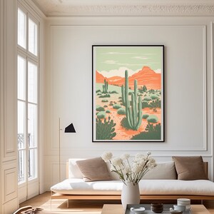 CACTUS Art, Cactus Print Poster, Modern Western Farmhouse Decor ...