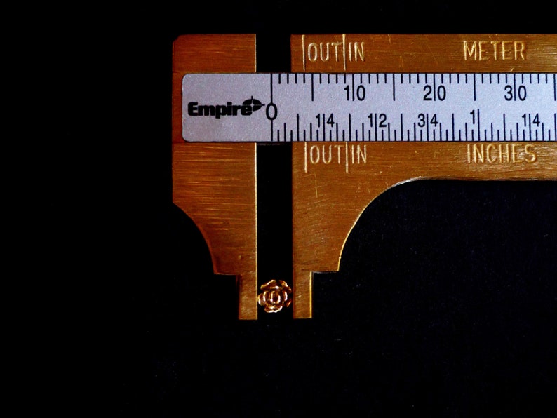 18K Solid Gold Tiny Rose; Flower Casting - Etsy