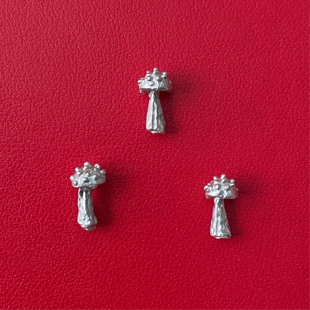 Mushroom | Sterling Silver | Mushroom Embellishment - Etsy