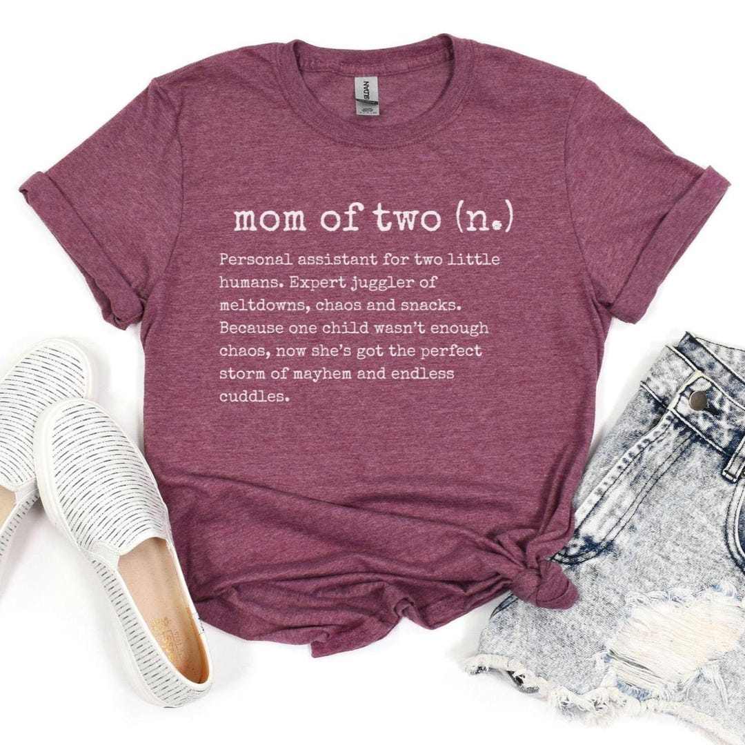 Mom of Two Definition Tshirt, Mother's Day Gift, Mom of Boy and Girl ...