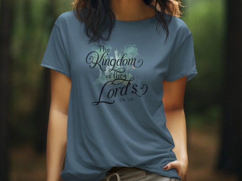 The Lords Kingdom Bible Verse Shirt Ob 1:21 Jesus Faith Shirt Religious ...