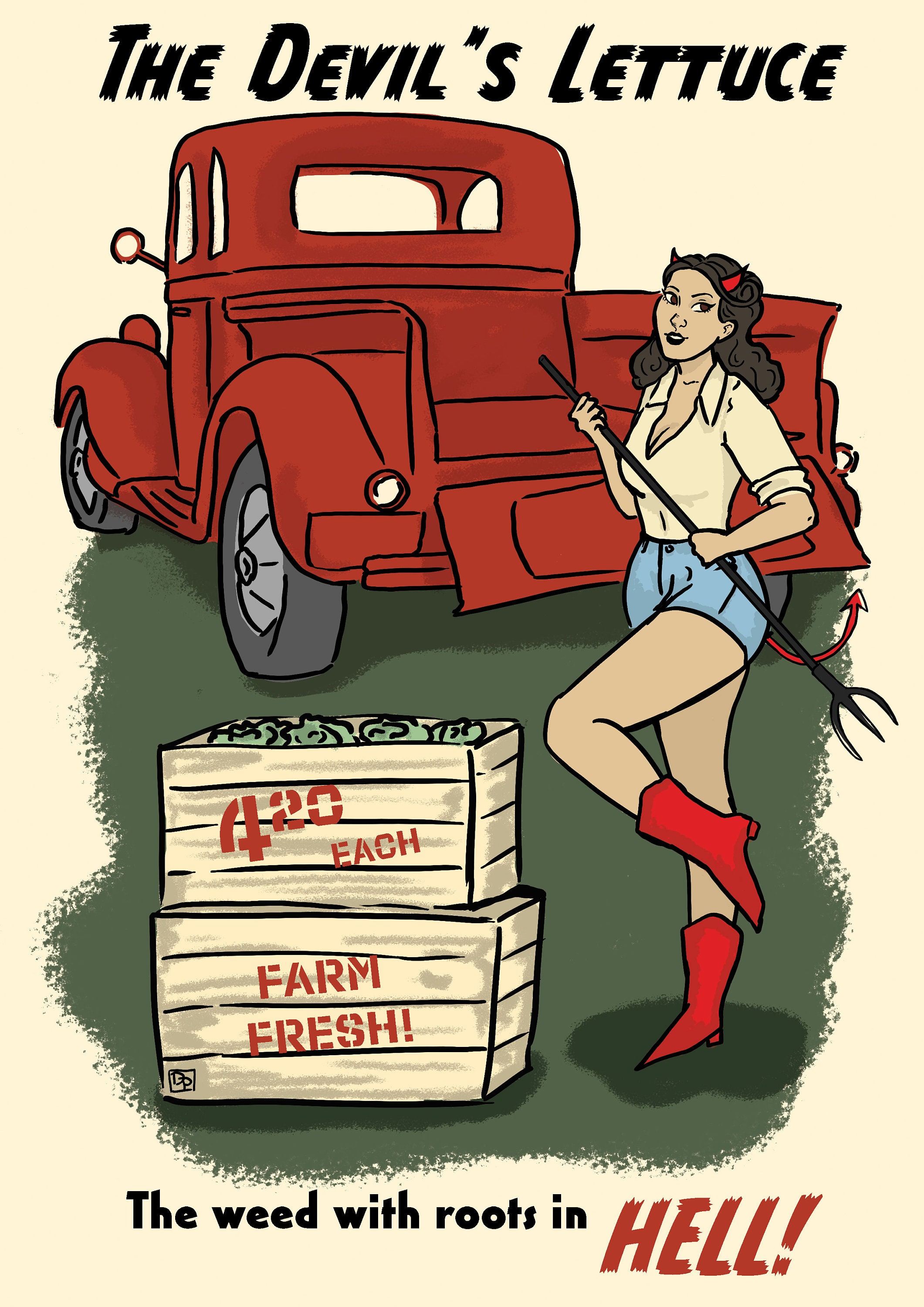 The Devil's Lettuce - Digital Download Art Print - Etsy