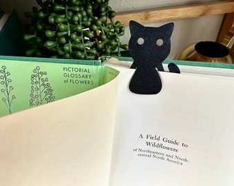 3D Peeking Cat Bookmark 3D Printed Black Plastic Funny Christmas ...