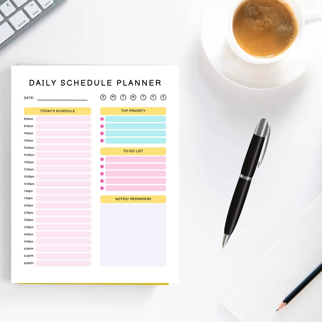 Good Notes DAILY SCHEDULE to Do List Routine Task PLANNER Template ...