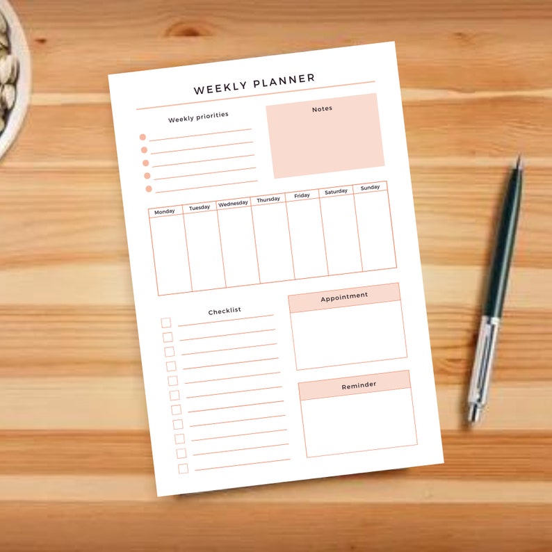 WEEKLY Priorities & CHECKLIST Good Notes Task Complete PLANNER Template ...
