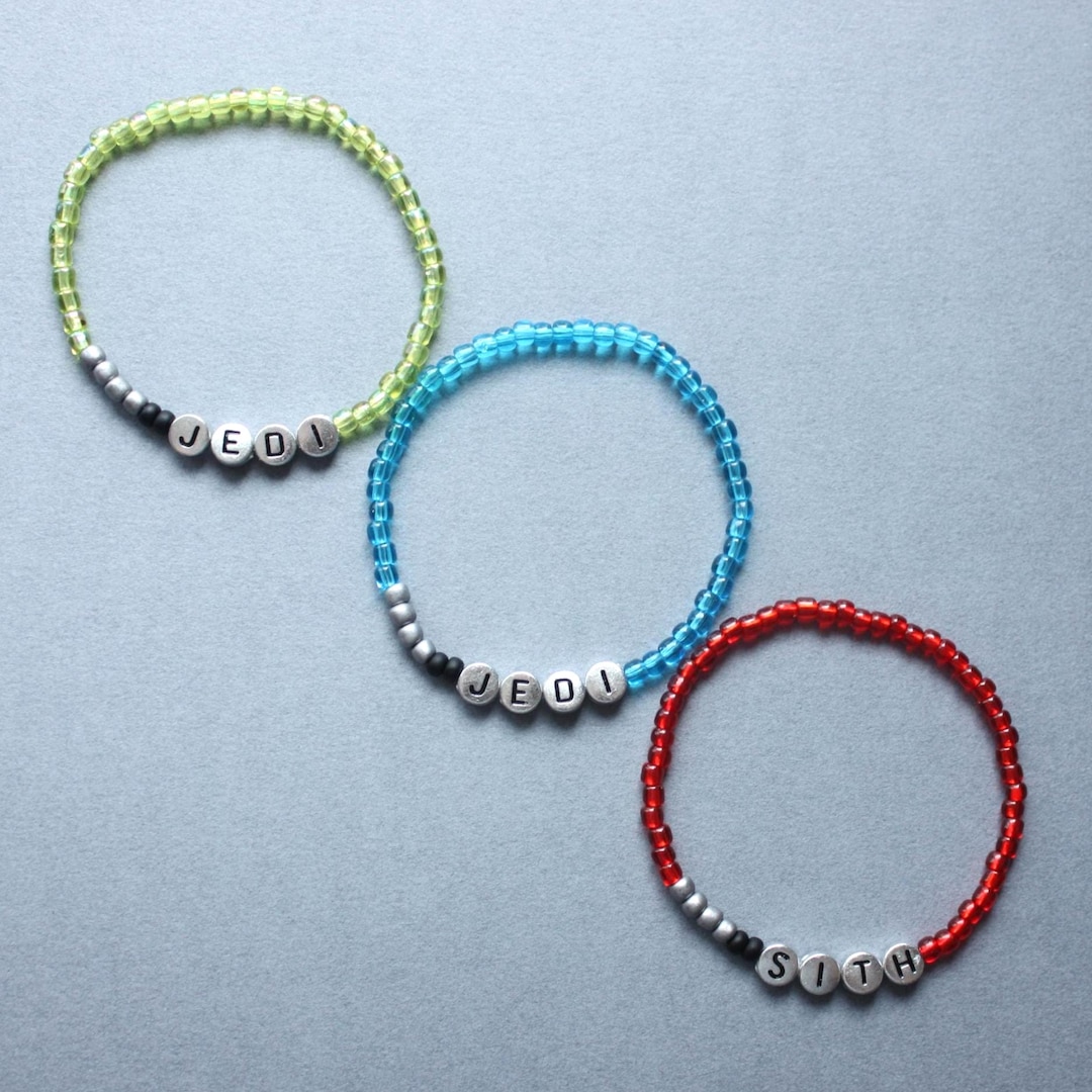 Jedi & Sith Lightsabers Beaded Bracelet - Etsy