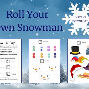 Roll Your Own Snowman Dice Game - Etsy