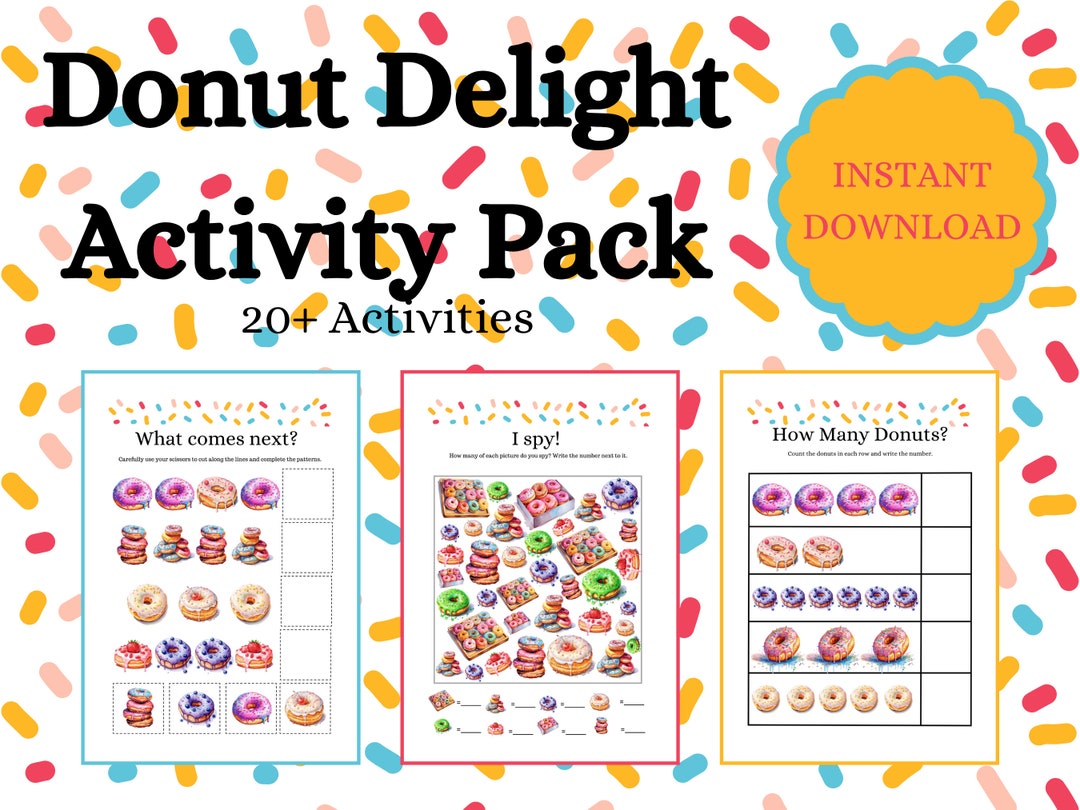 Donut Delight Activity Pack - Etsy