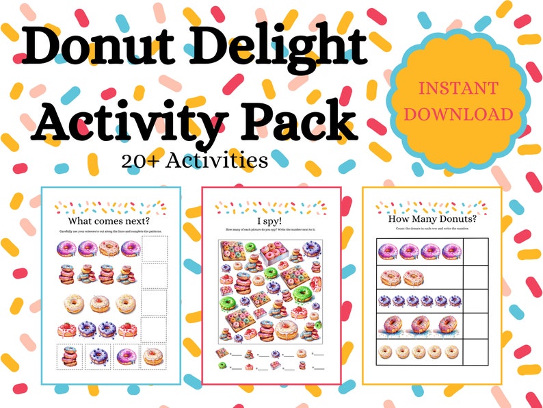 Donut Delight Activity Pack - Etsy